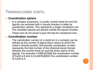 Theory of coordination_compounds[1] | PPTX