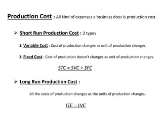 Theory of cost | PPTX
