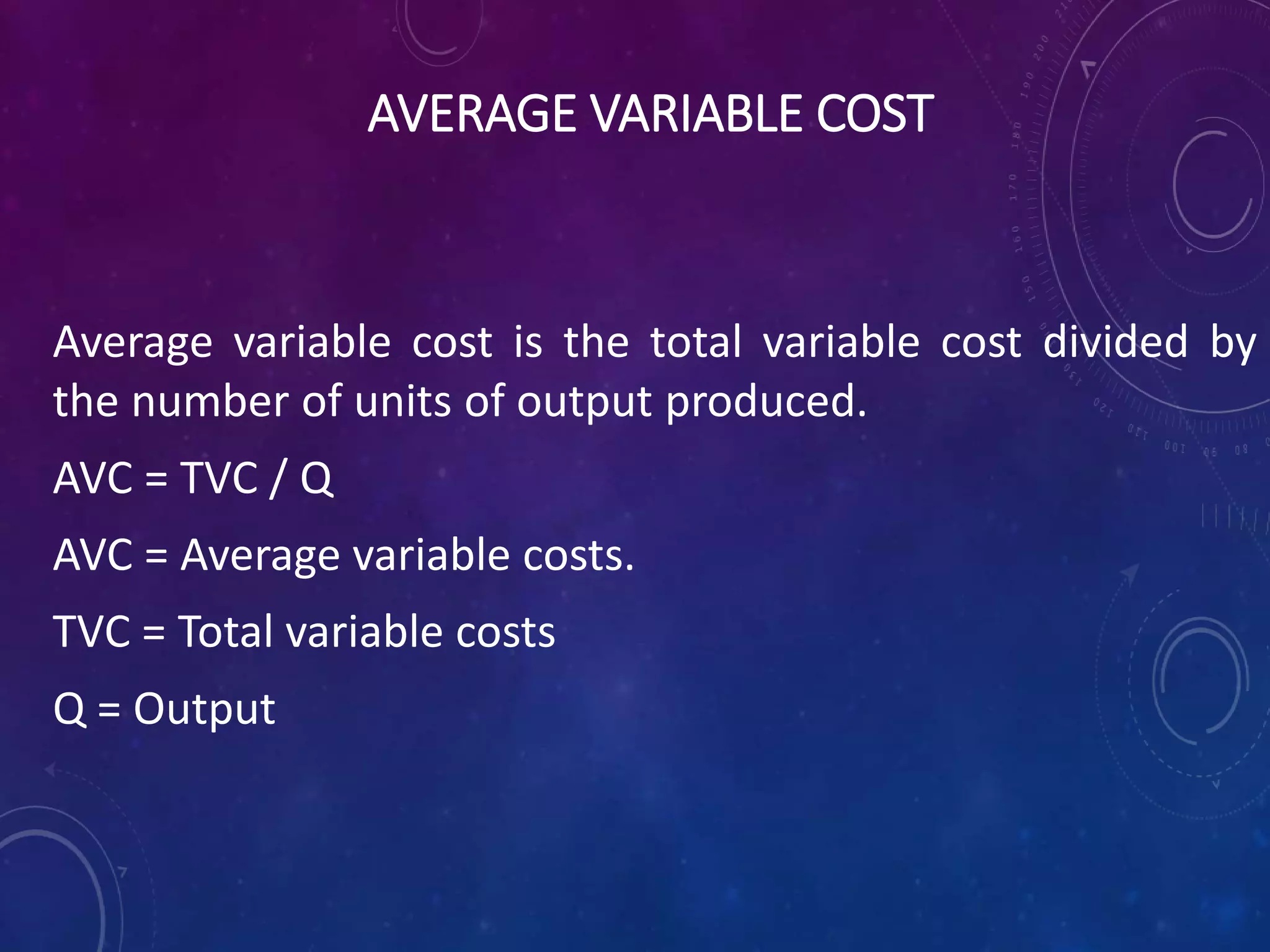 Theory of cost | PPTX