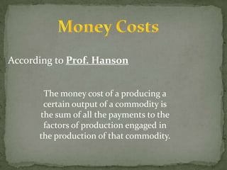 Theory of costs | PPT