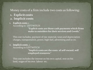 Theory of costs | PPTX