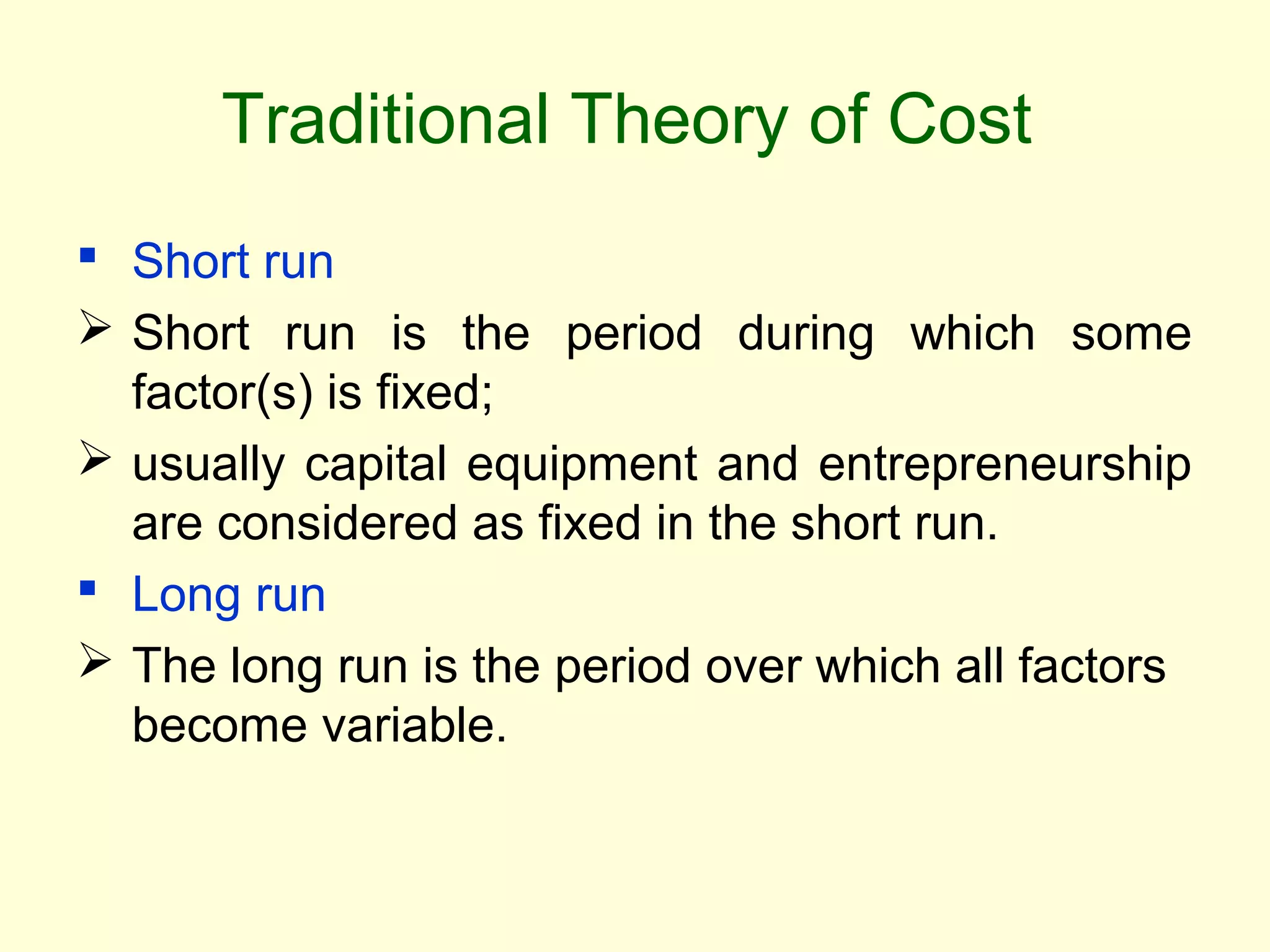 Theory of costs | PPT