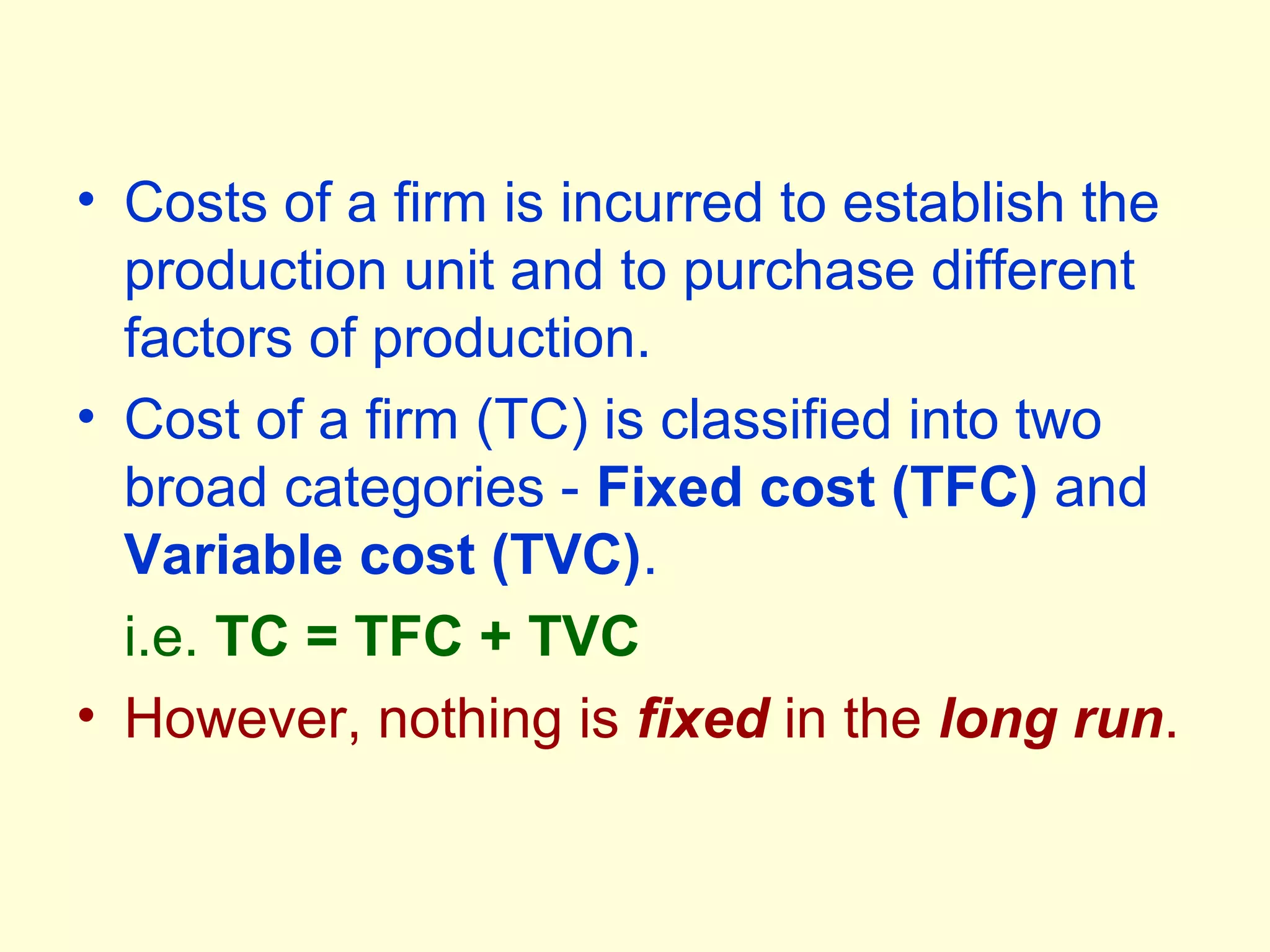 Theory of costs | PPT