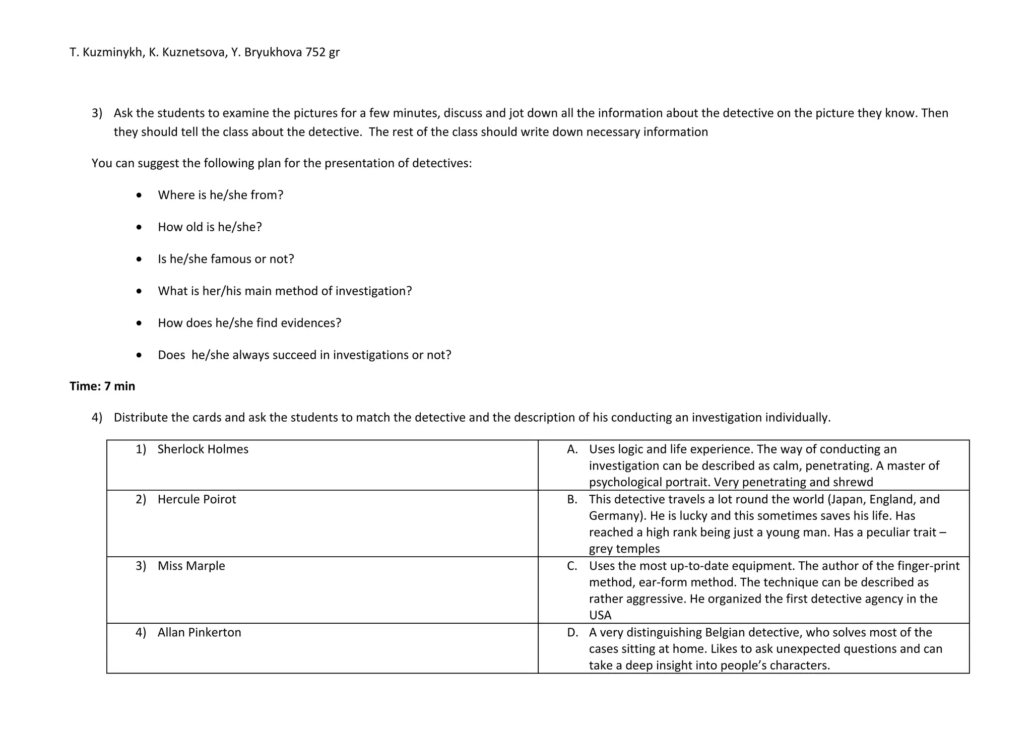 Theory of critical thinking development lesson plan "Crimes ...