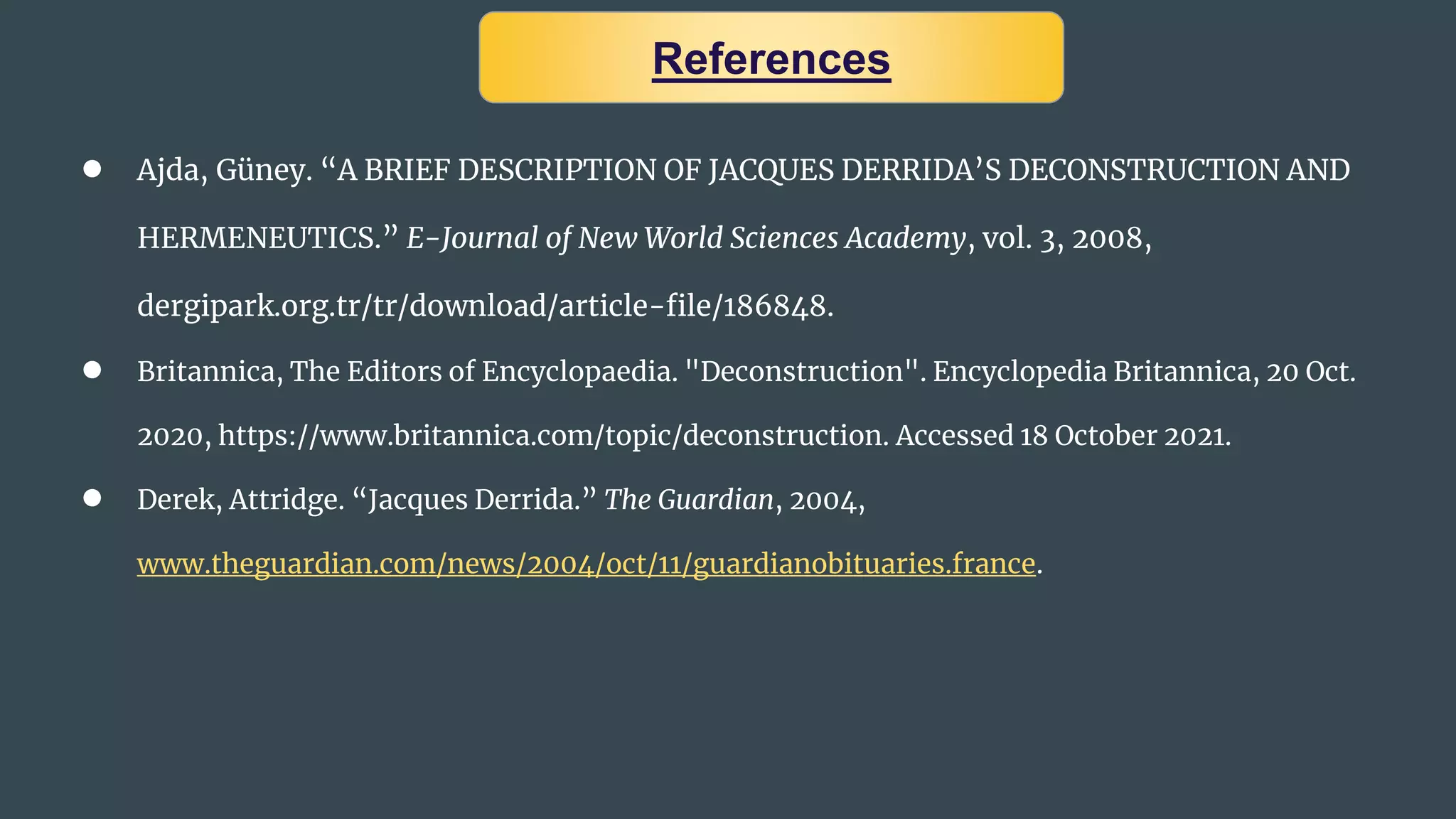 Theory of Deconstruction with Examples | PPTX