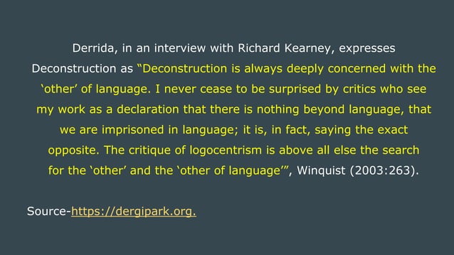 Theory of Deconstruction with Examples | PPTX