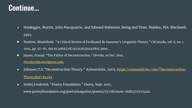 Theory of Deconstruction with Examples | PPTX