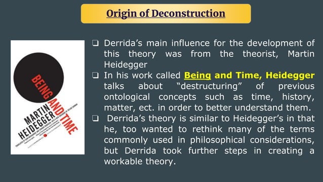 Theory of Deconstruction with Examples | PPTX