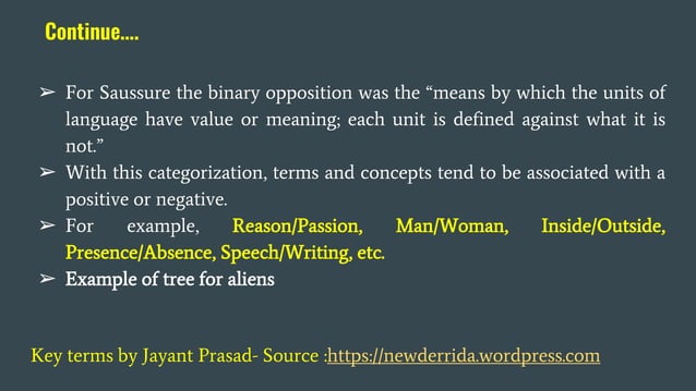 Theory of Deconstruction with Examples