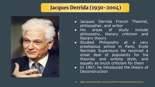 Jacques Derrida Deconstruction