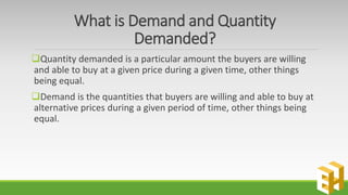 Theory of demand | PPTX