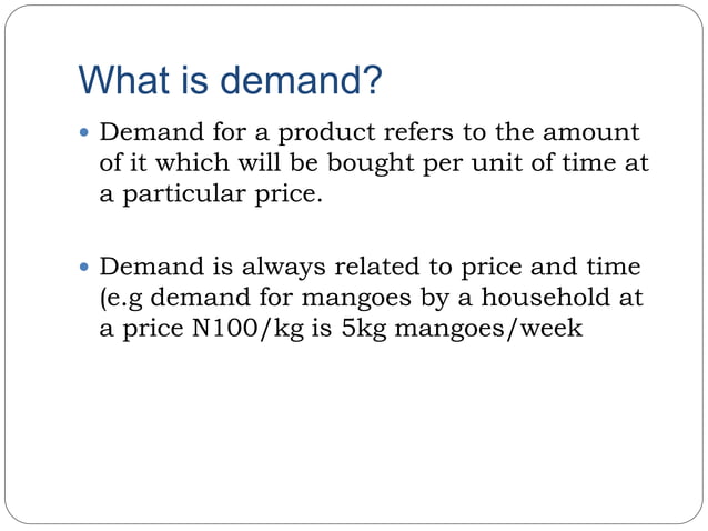 Theoryofdemand | PPT