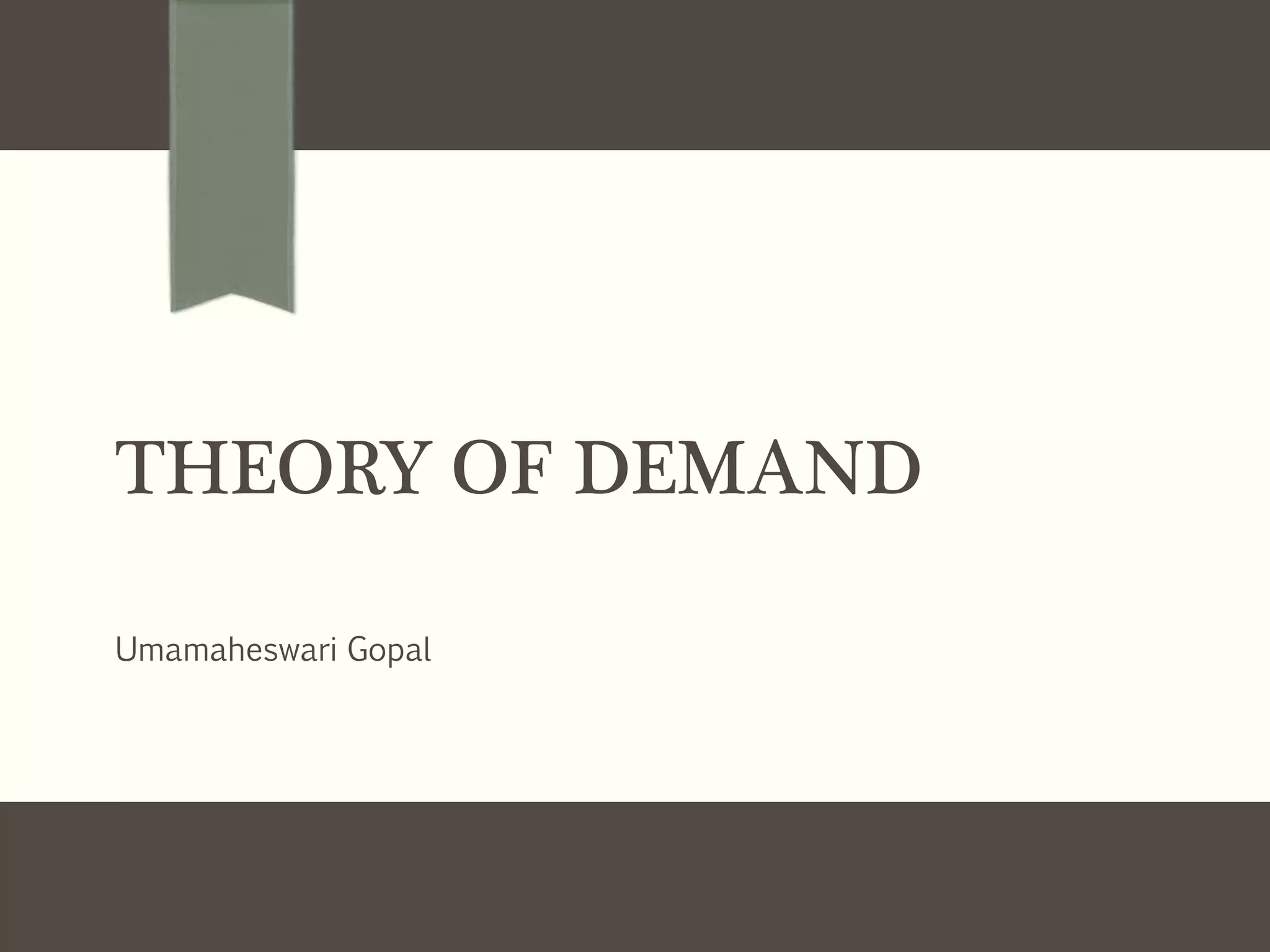 Theory of demand | PPTX