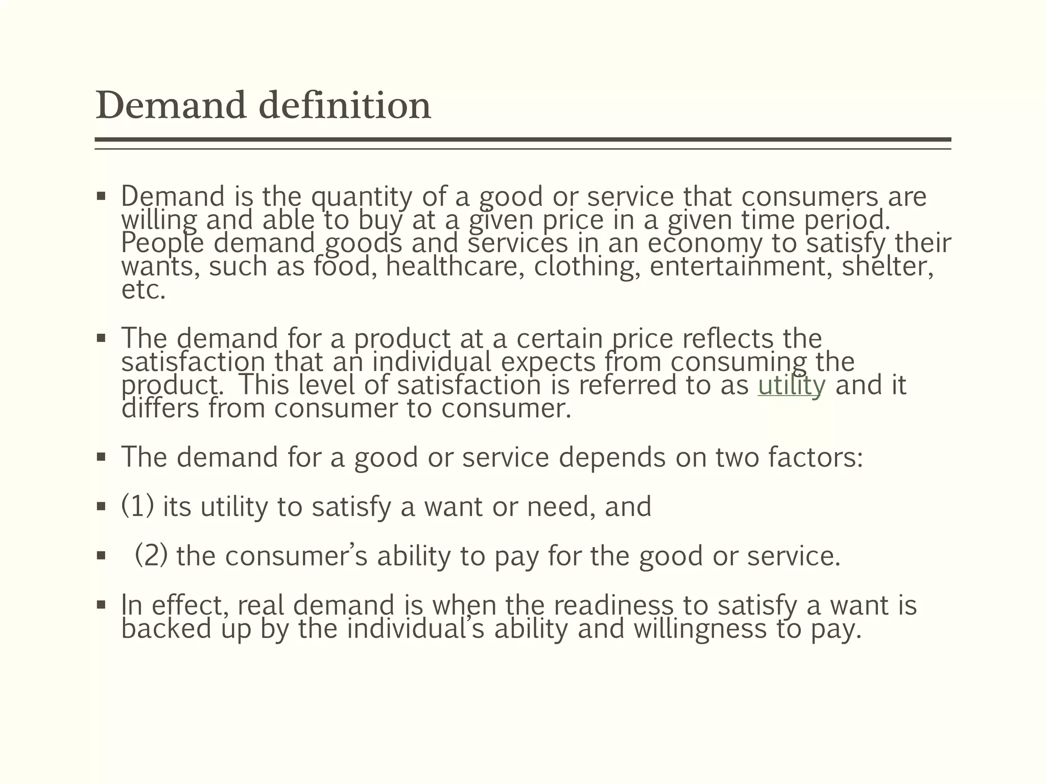 Theory of demand | PPTX
