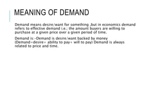 Theory of demand | PPTX
