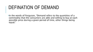 Theory of demand | PPTX