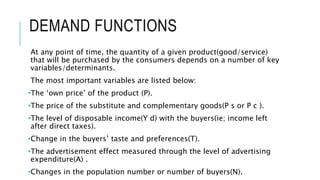 Theory of demand | PPTX