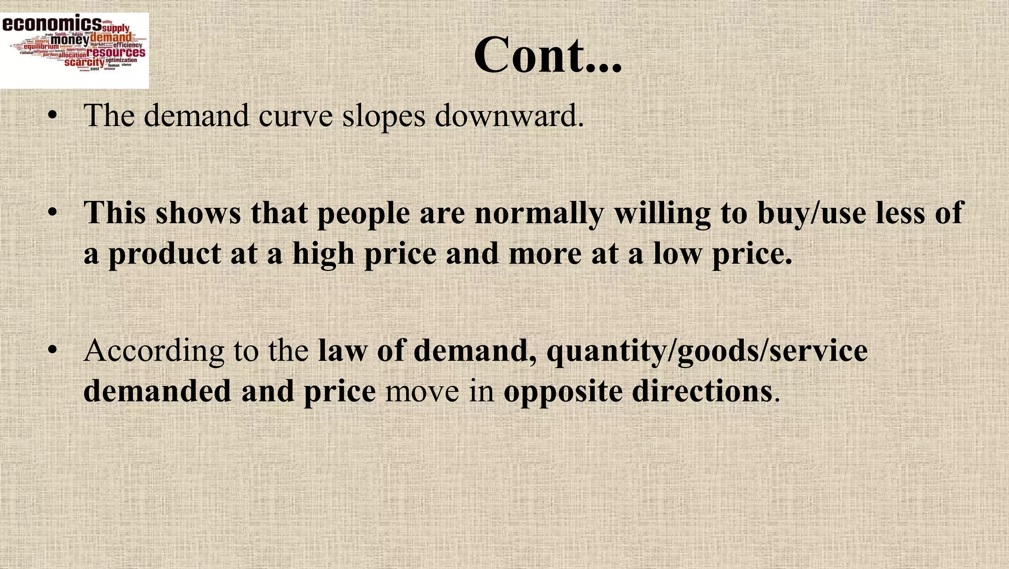 Theory and law of demand | PPT