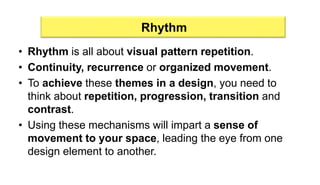 Theory of design & the constraints involved in an interior design ...
