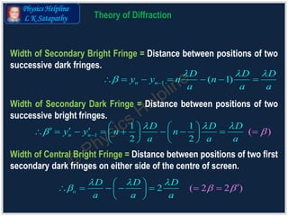 Theory of Diffraction Fringes | PPT