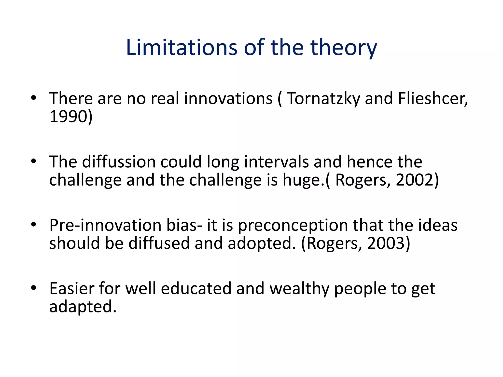 Theory of Diffusion of innovations presentation | PPTX