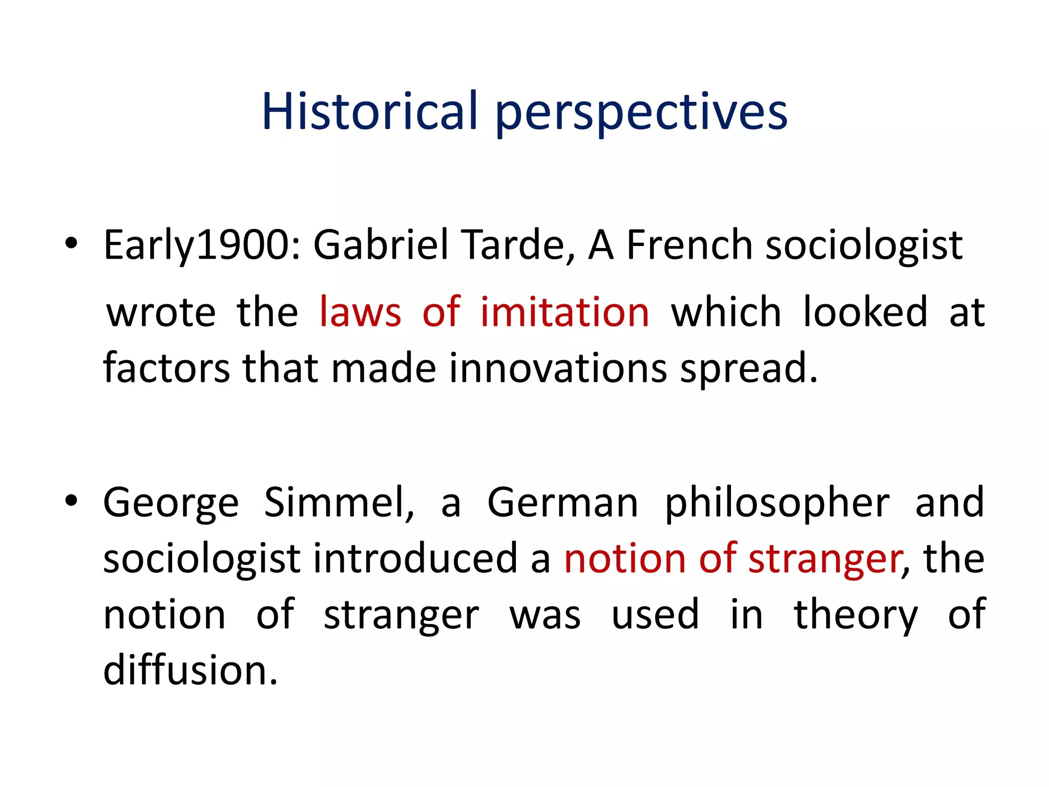 Theory of Diffusion of innovations presentation | PPTX