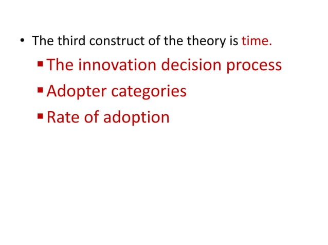Theory of Diffusion of innovations presentation | PPT