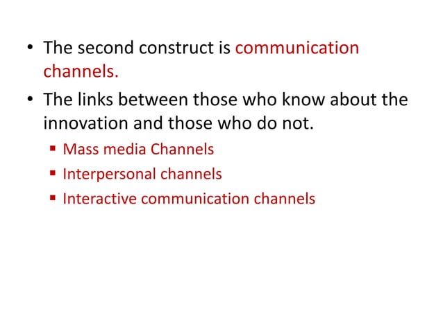 Theory of Diffusion of innovations presentation | PPT