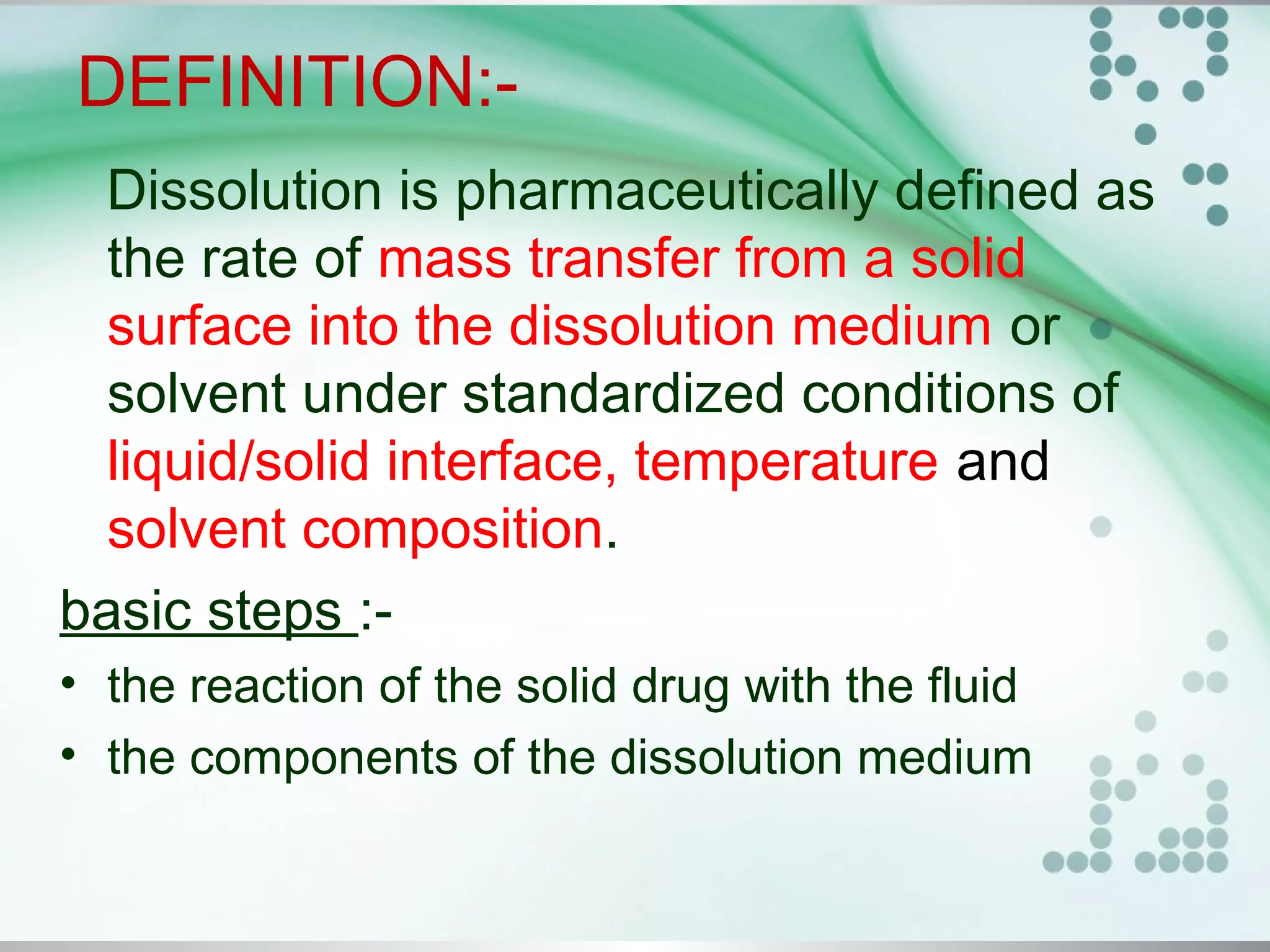 Theory of dissolution | PPT