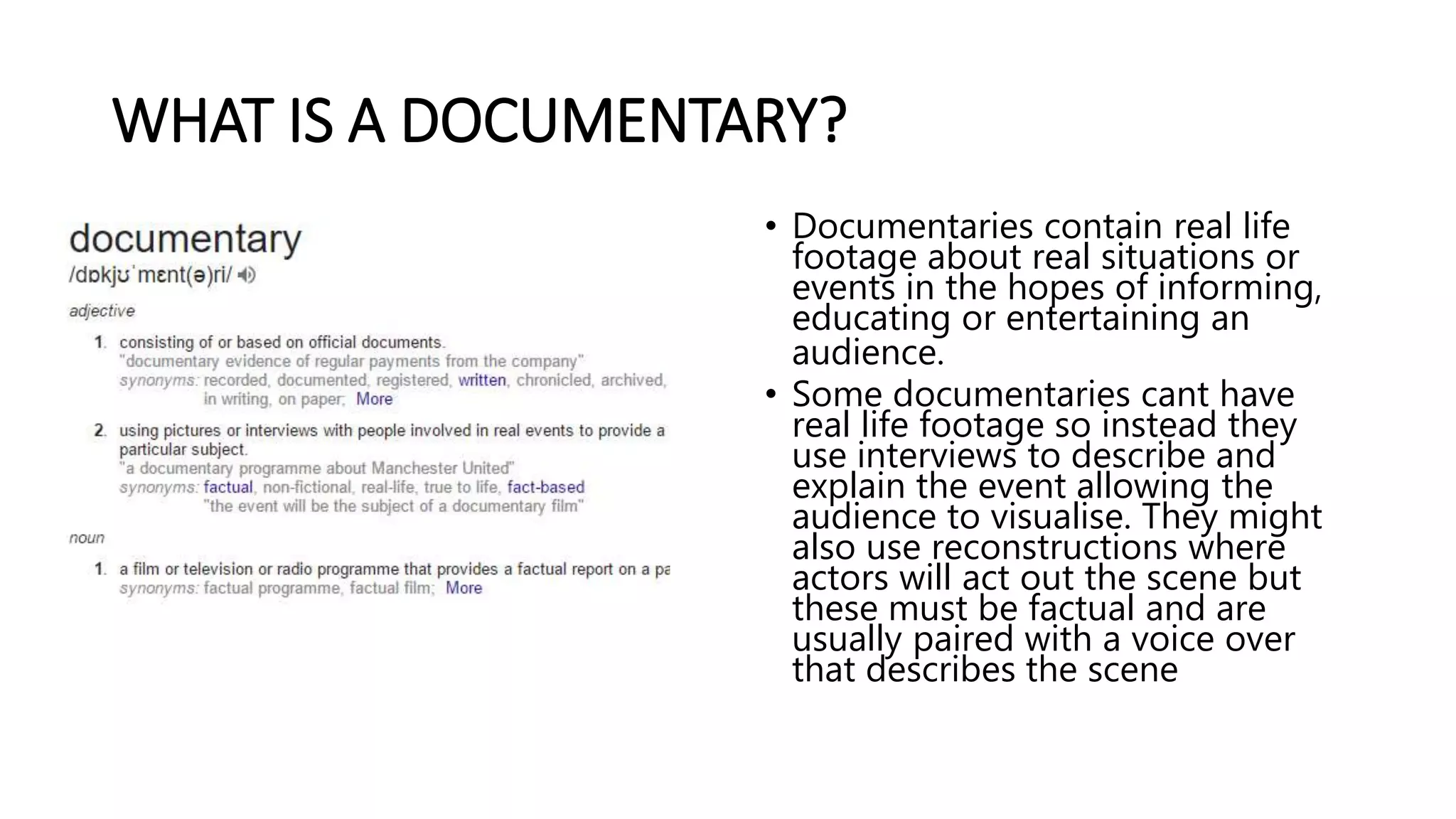 Theory of documentaries | PPTX