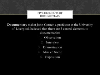 Theory of documentary | PPTX