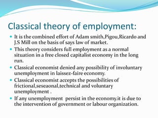 Theory of employment | PPT