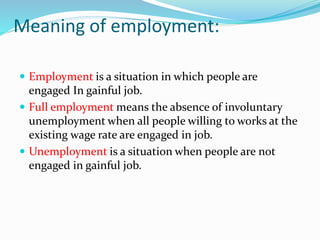 Theory of employment | PPT | Free Download