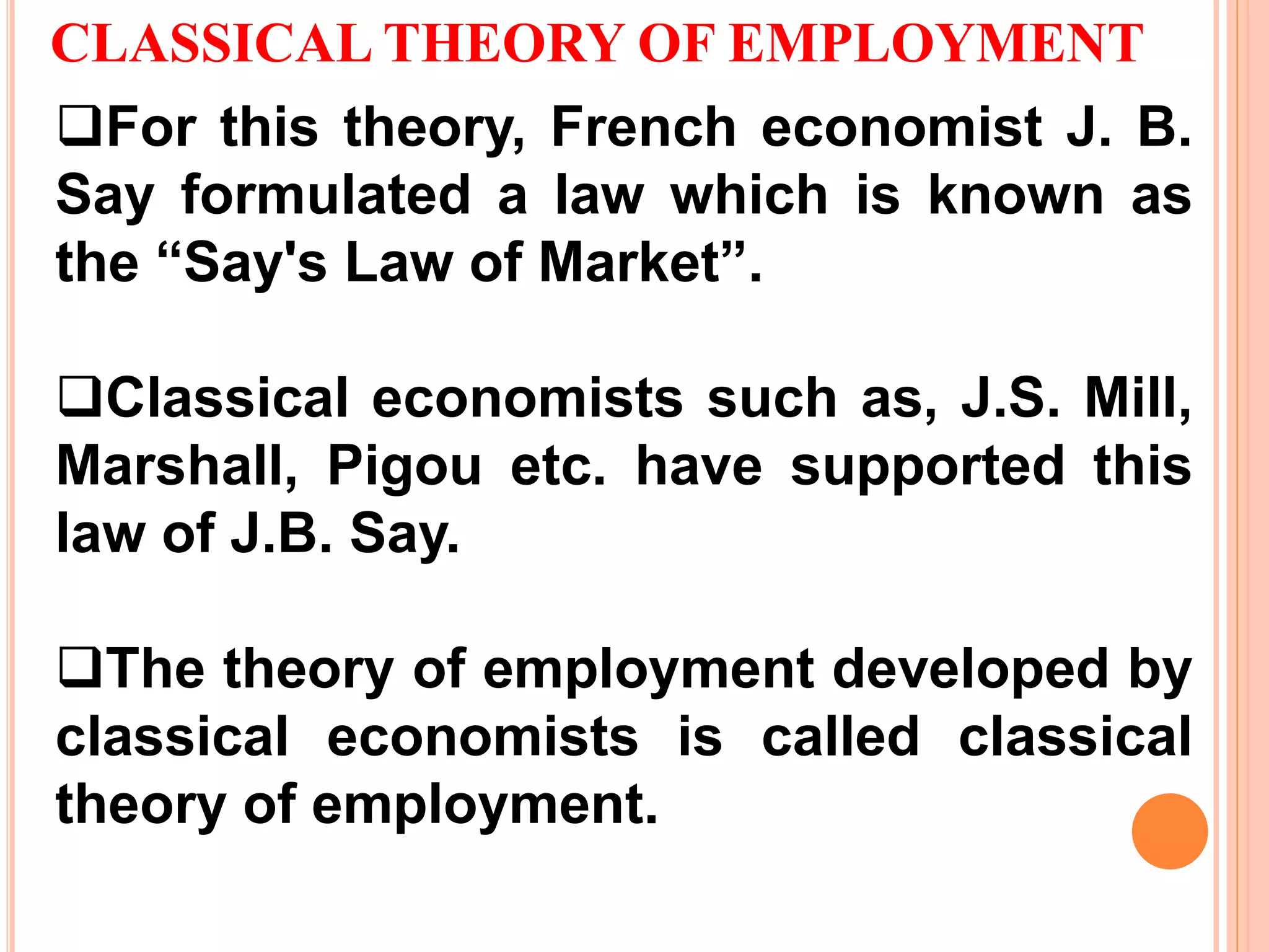 Theory of emplyment | PPTX