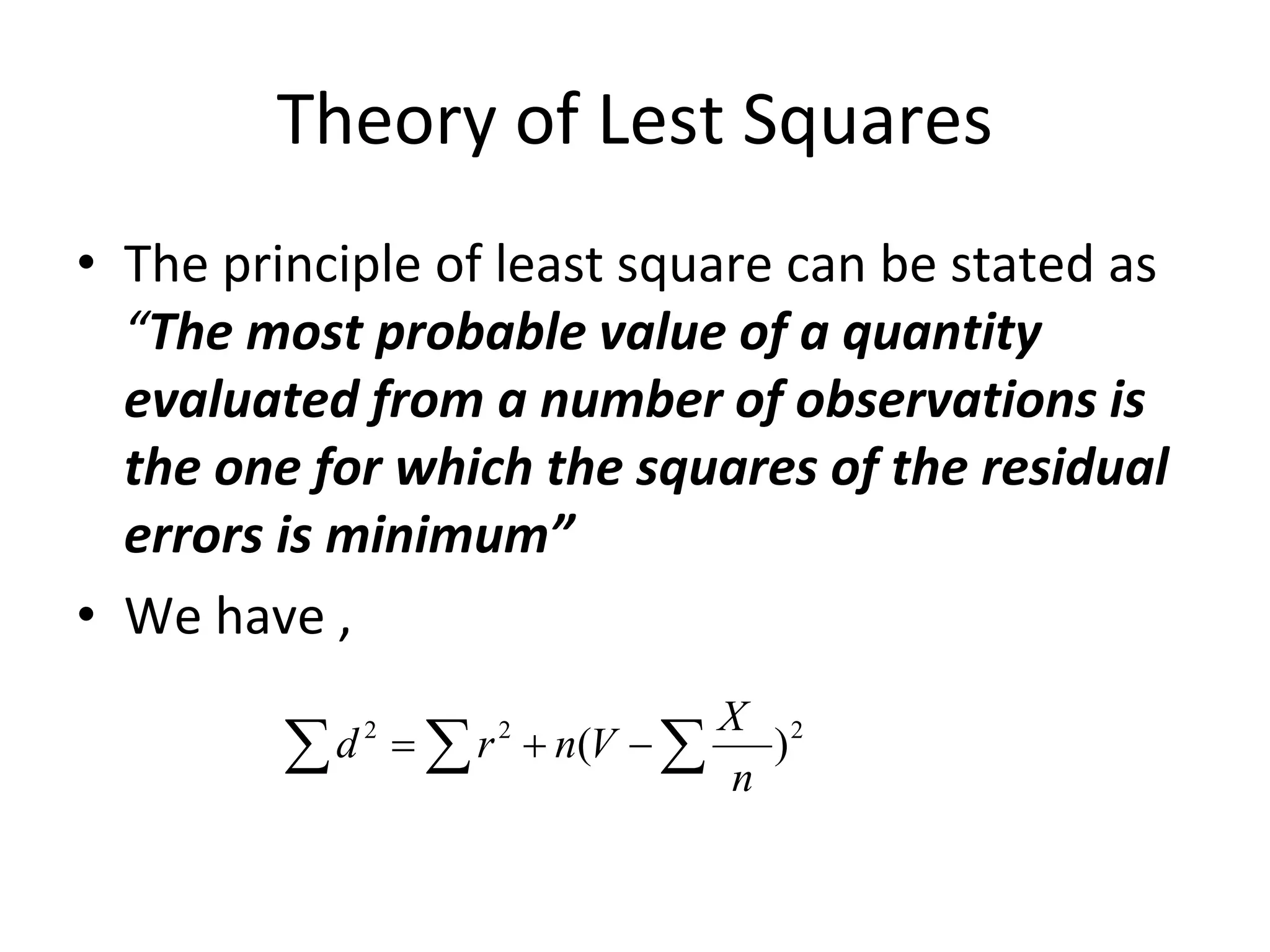 Theory of errors | PPTX