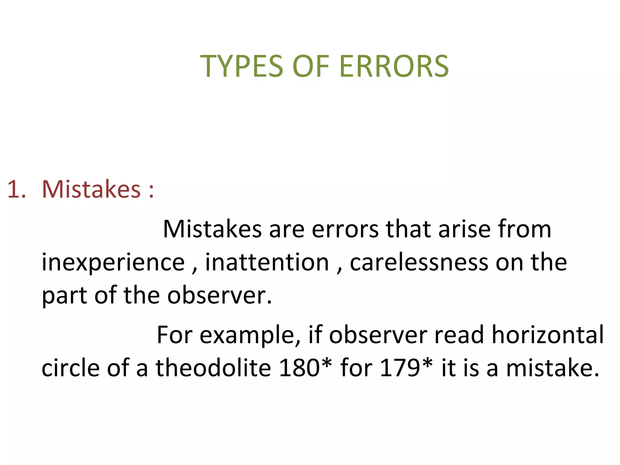 Theory of errors | PPTX