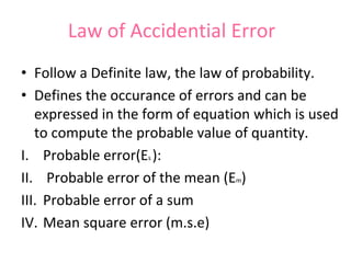 Theory of errors | PPTX