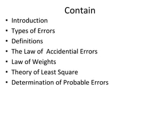 Theory of errors | PPTX