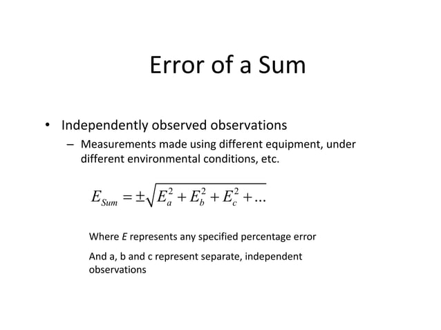 Theory of errors | PPTX | Physics | Science