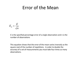 Theory of errors | PPTX