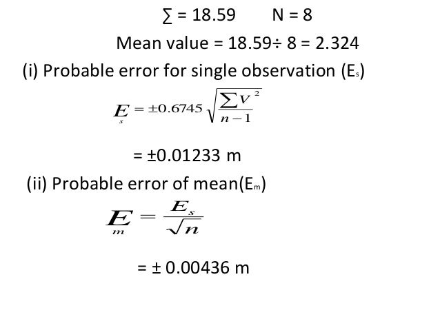 Theory Of Errors 