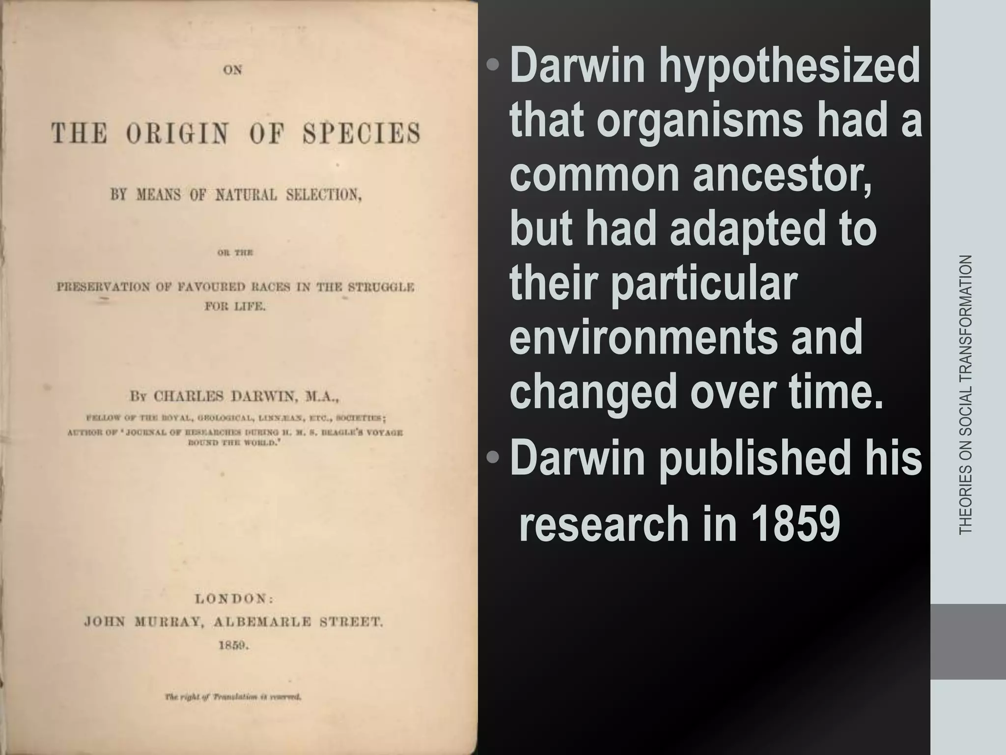 THEORY OF EVOLUTION | PPTX | Biological Sciences | Science