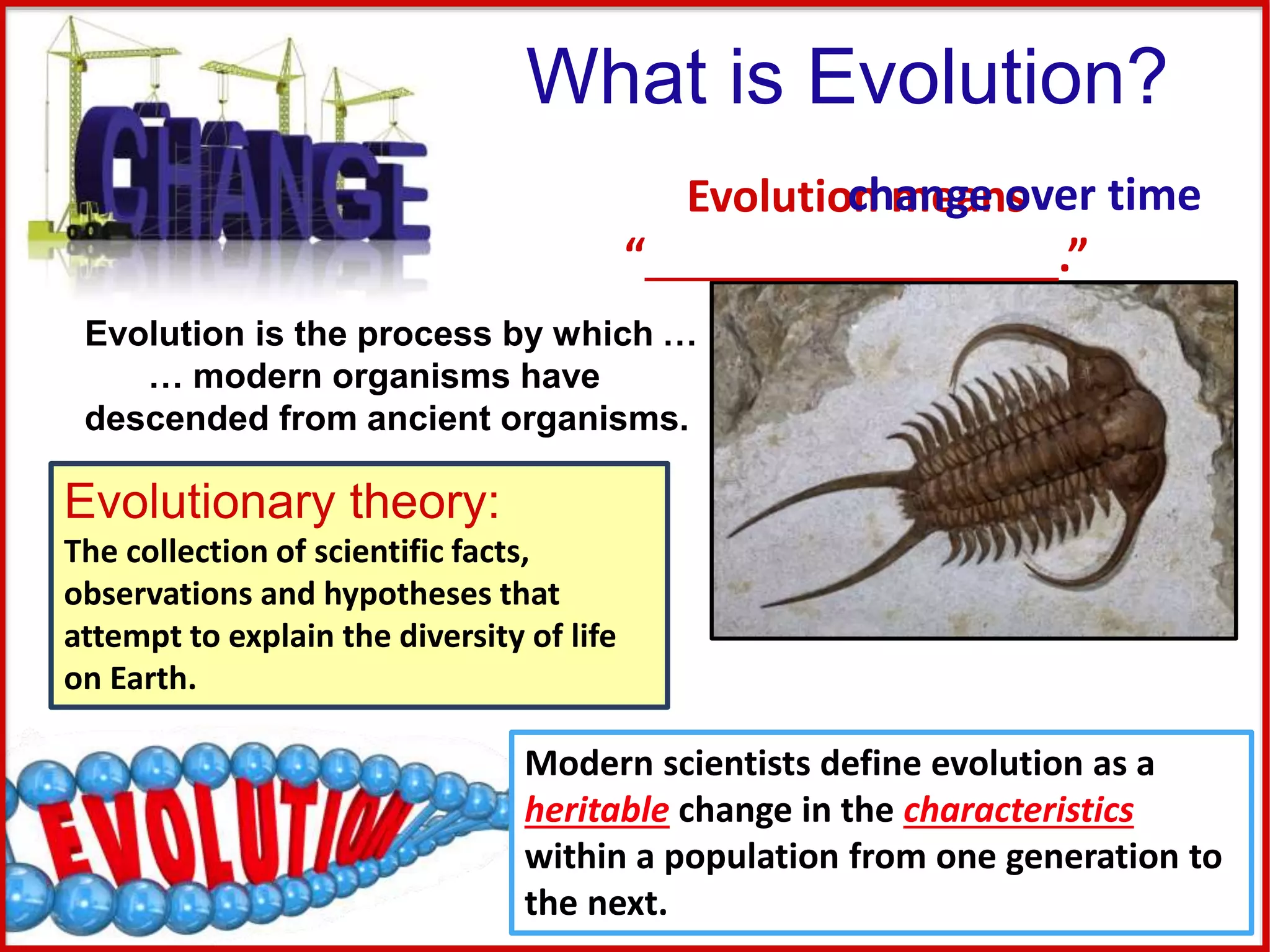 Theory of evolution power point | PPTX