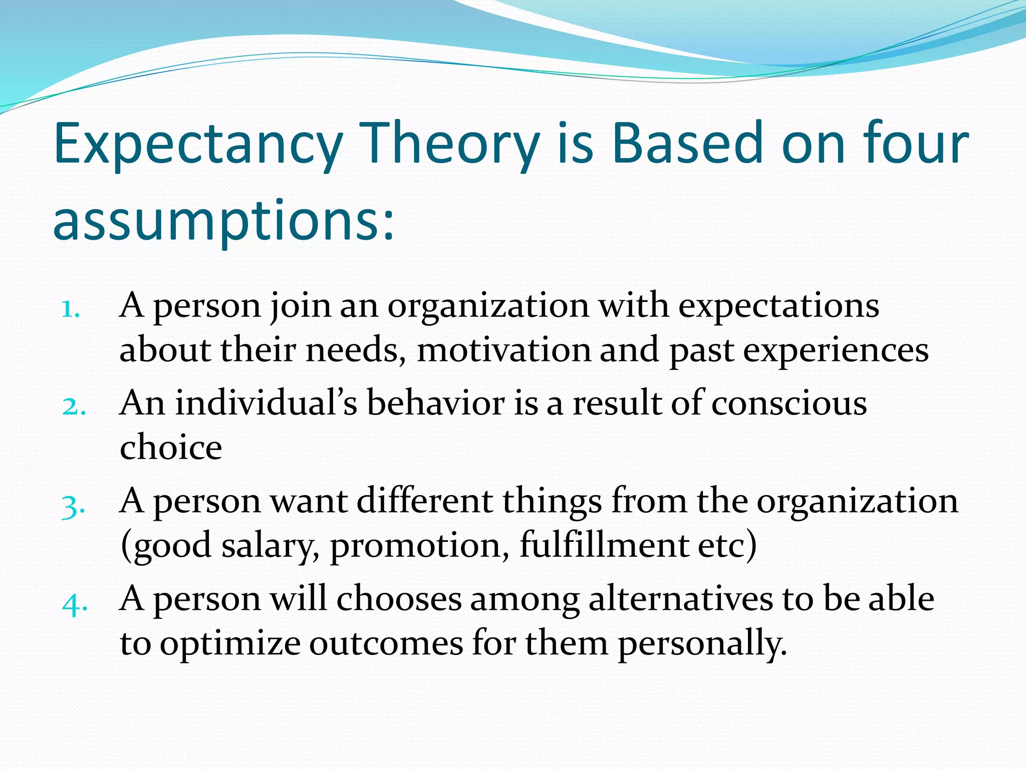 Theory of expectancy | PPTX
