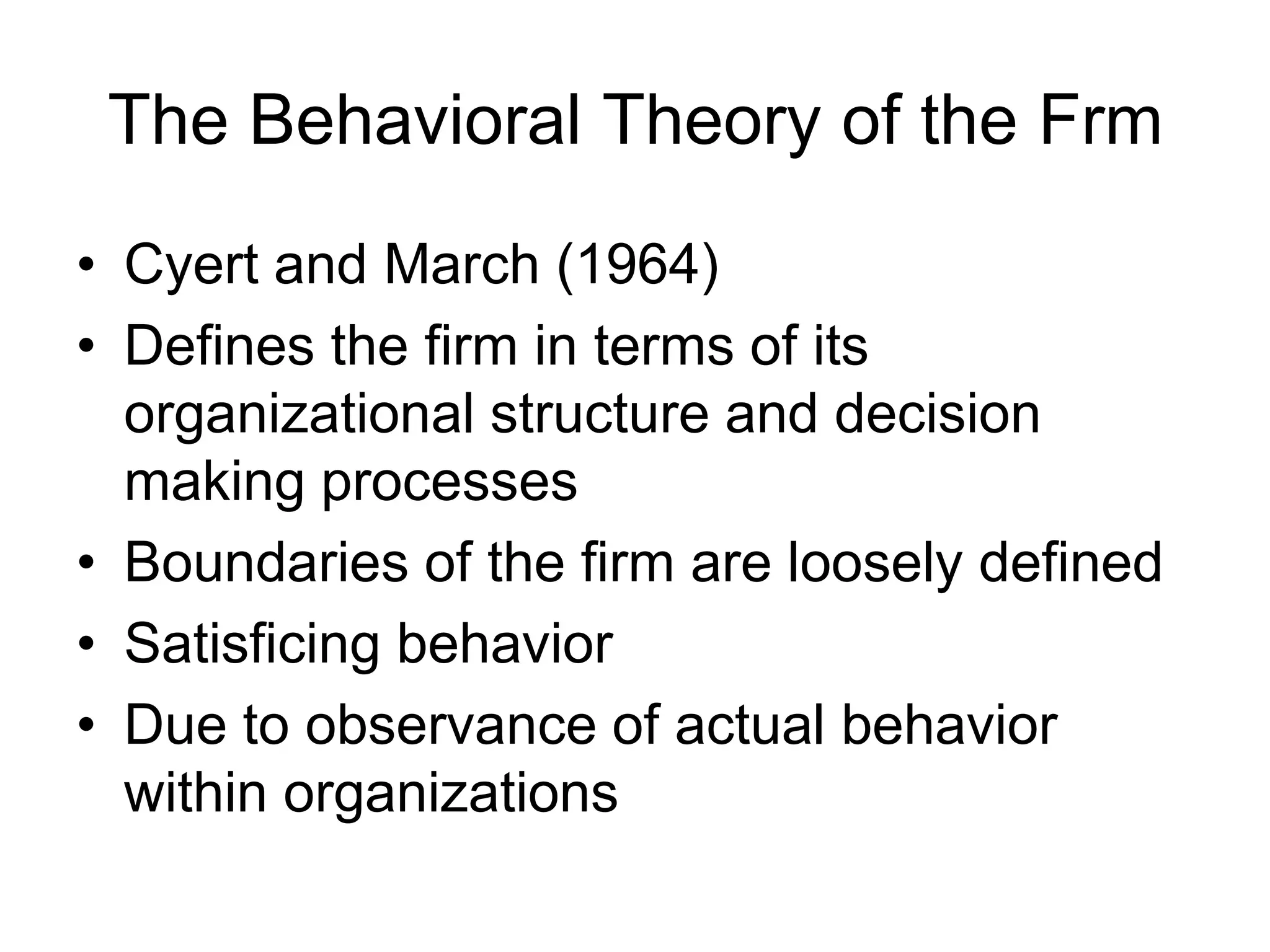 Theory of firm | PPT