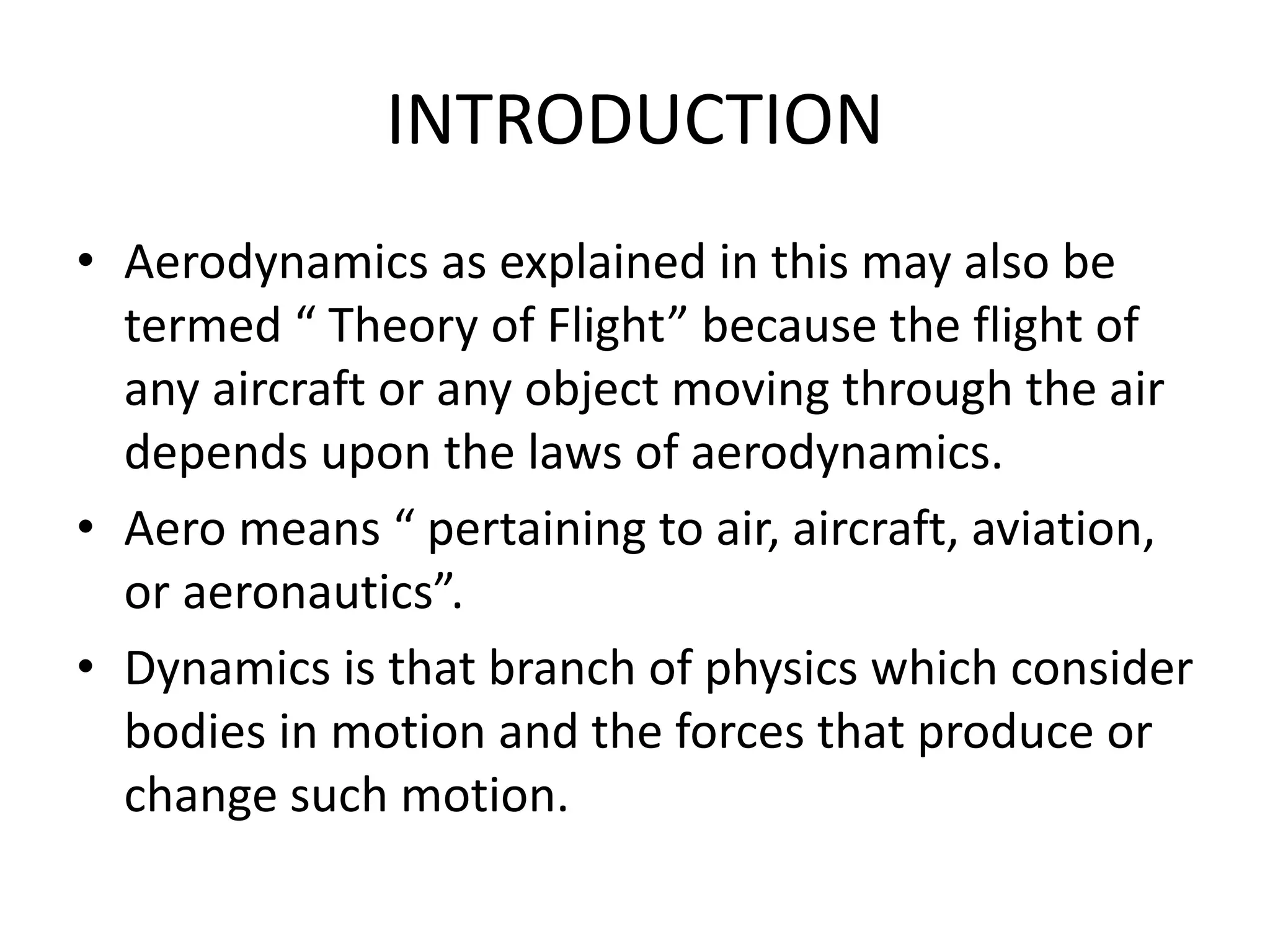 Theory of flight prelim | PPTX