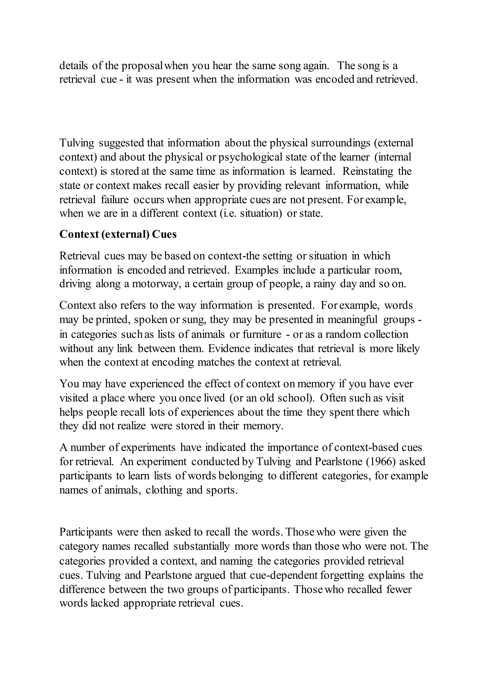 Theory of forgetting | DOCX