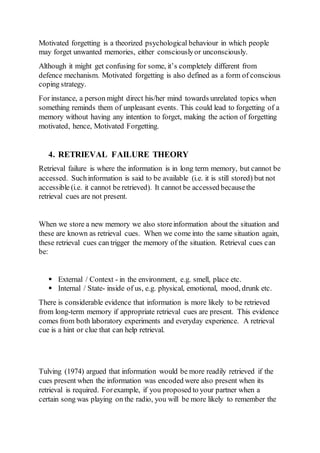 Theory of forgetting | DOCX