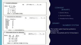 Number System (Binary,octal,Decimal,Hexadecimal) | PPTX