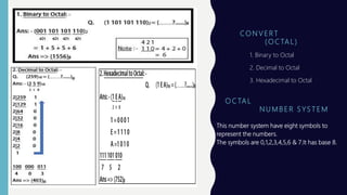 Number System (Binary,octal,Decimal,Hexadecimal) | PPTX